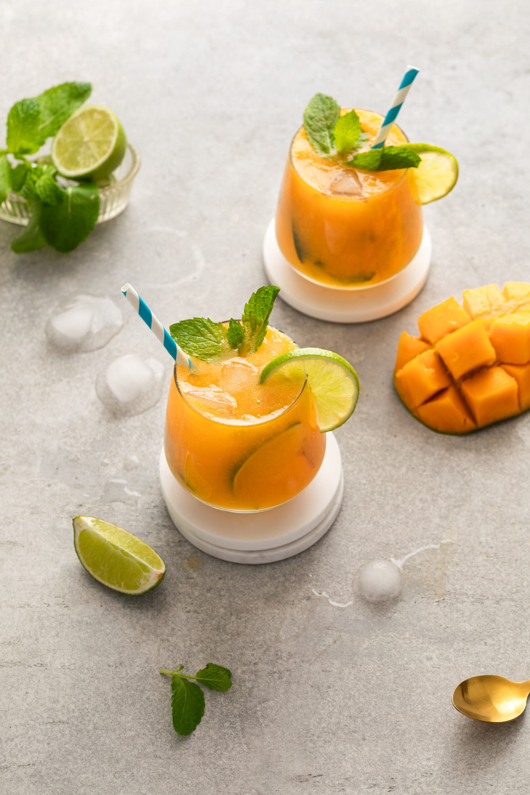 手作りノンアルドリンク♪マンゴーモヒートモクテル