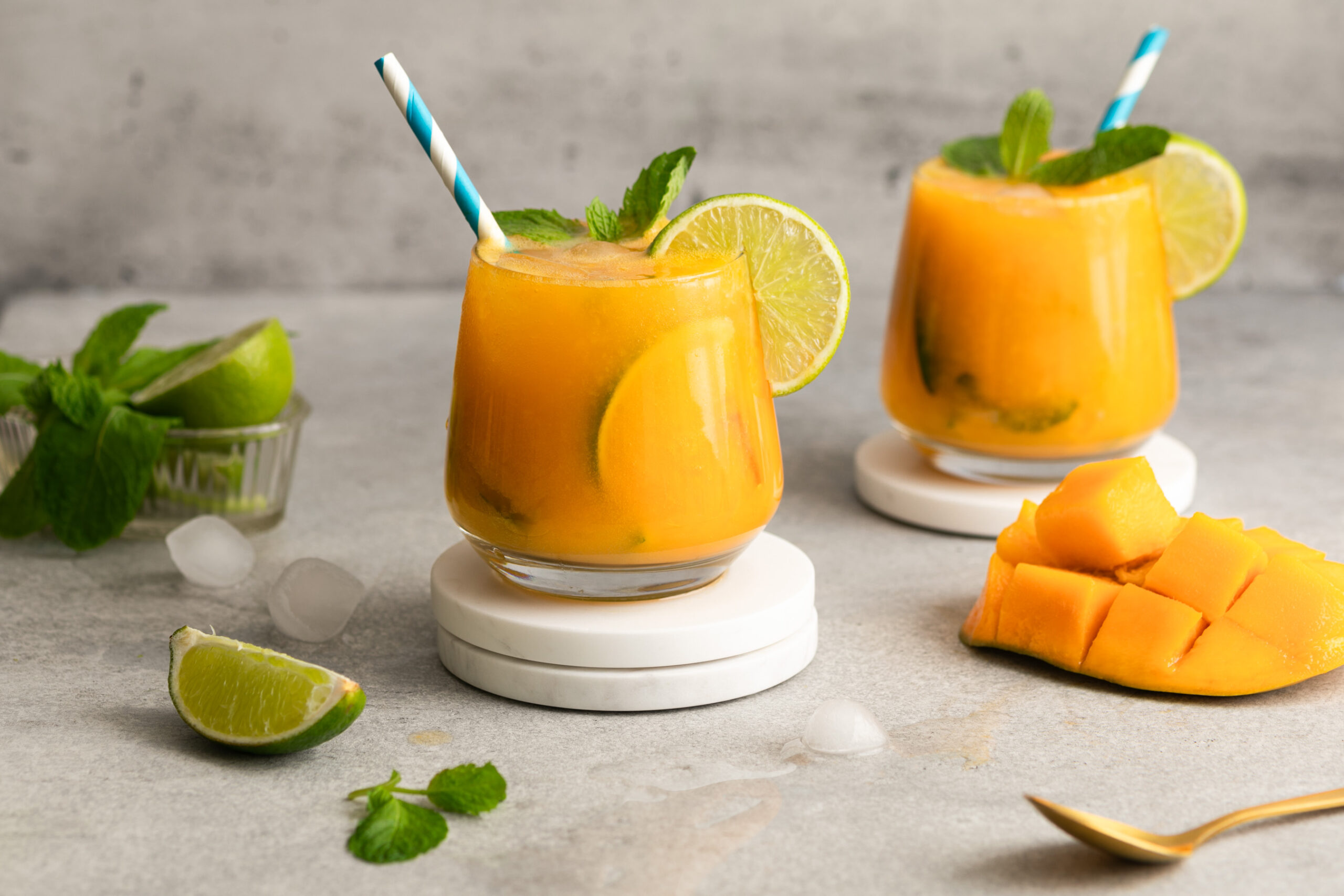 手作りノンアルドリンク♪マンゴーモヒートモクテル